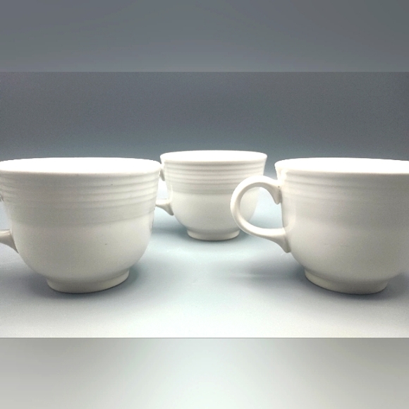Fiestaware | Dining | 3 Vtg White Fiesta Coffee Cups Hlc | Poshmark